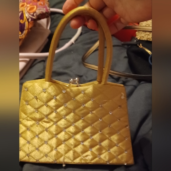 Bags | Vintage Rijoux Terner Quilted Silk Clasp Purse With Crystals And ...